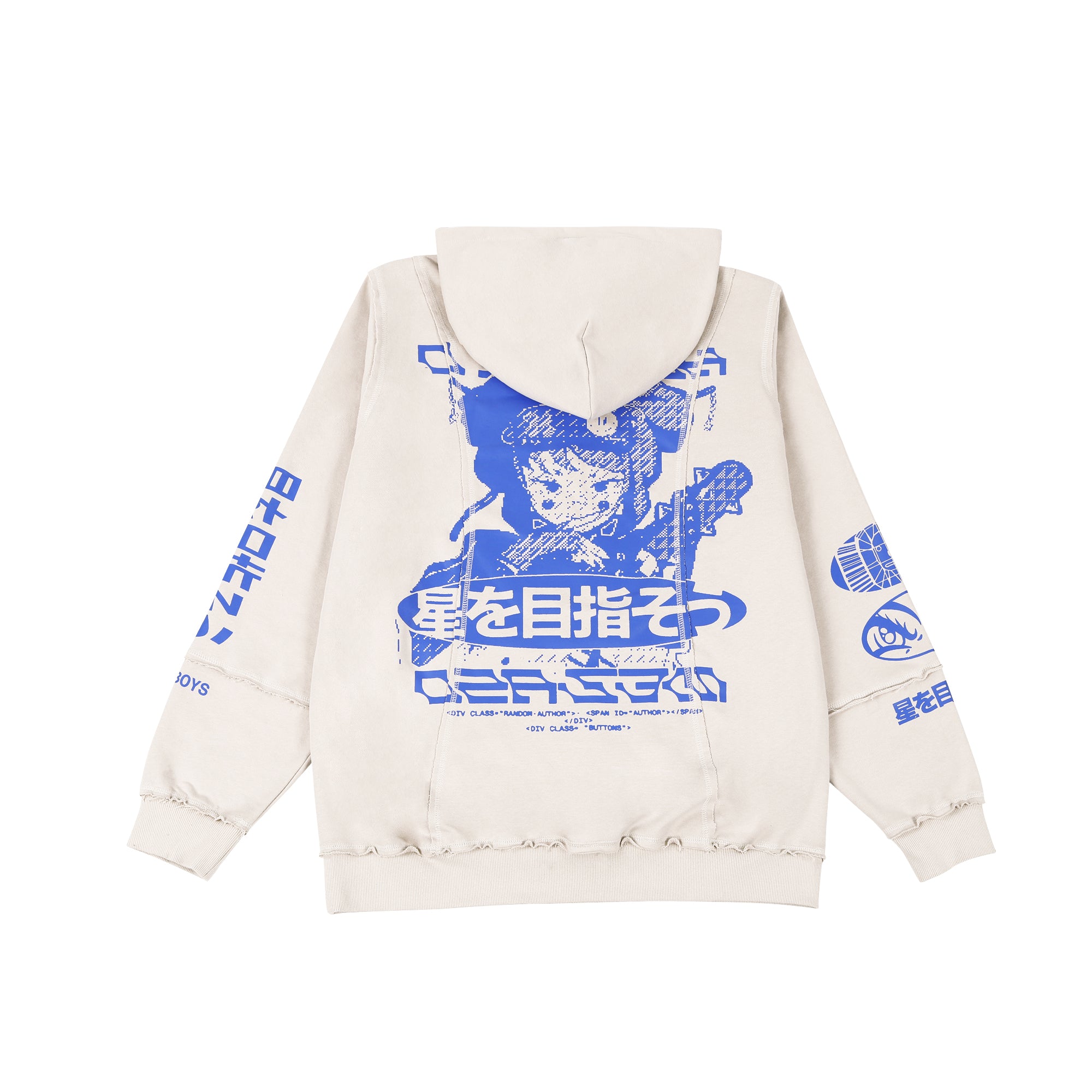 DYSTOPIAN FUTURE HOODIE - OFF-WHITE/BLUE – The Boys